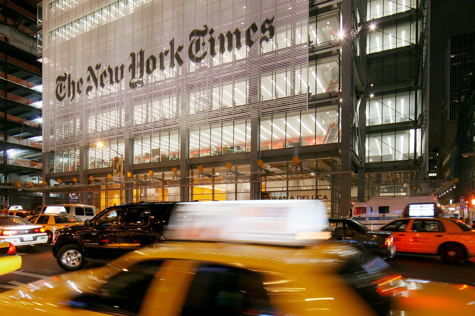 New York Times Building Night